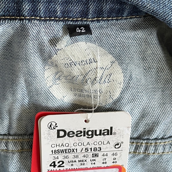 Desigual | Jackets & Coats | Desigual Coca Cola Denim Jacket With Red ...